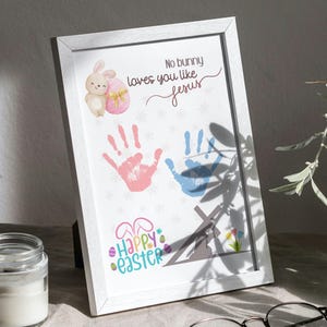 Happy Easter Handprint Craft Printable, DIY Gift Religious Christian ...