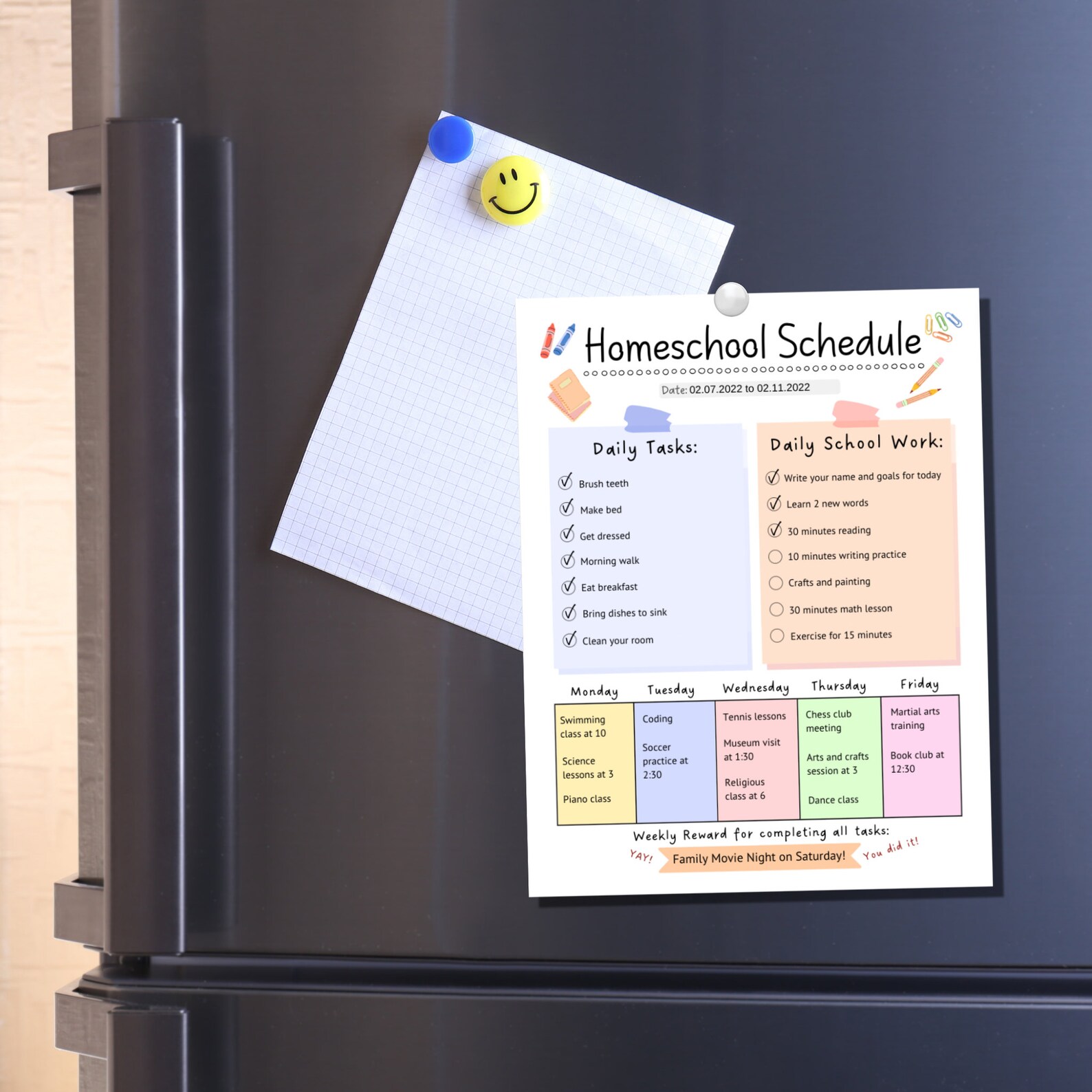 Homeschool Schedule, Homeschool Planner Printable, Homeschool Daily ...