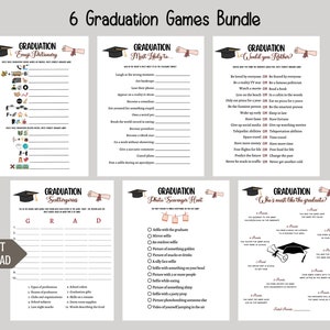 Graduation Party Games Printable High School Senior Grad - Etsy