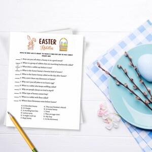 Easter Riddle Me This Game Printable, Easter Party Game, Easter ...