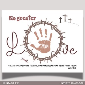 Easter Handprint Craft Printable, DIY Gift Religious Christian Focus ...