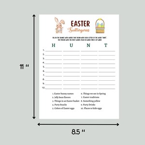 Easter Scattergories Game Printable, Easter Party Game, Easter Activity ...