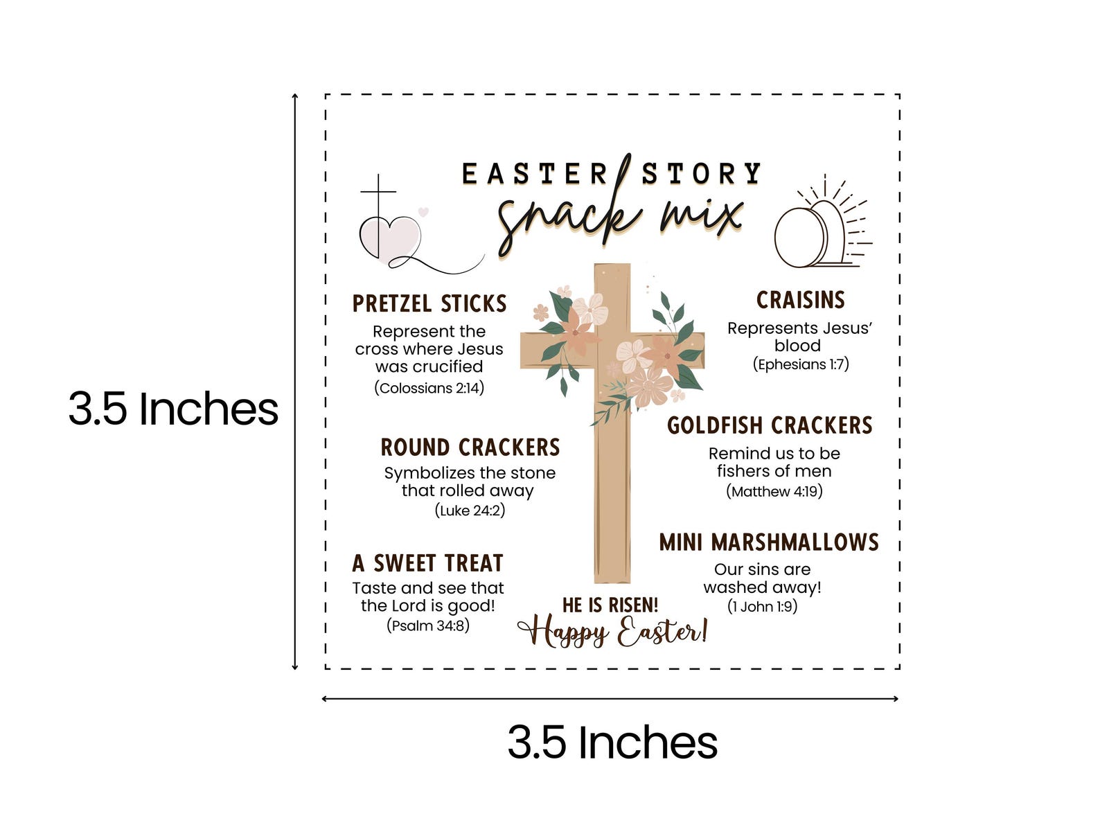 Easter Story Snack Mix Printable Holy Week Treat Basket Gift Tags ...