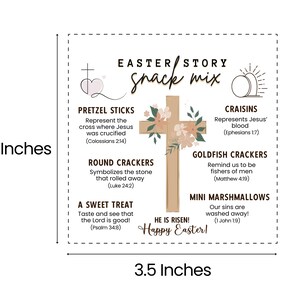 Easter Story Snack Mix Printable Holy Week Treat Basket Gift Tags ...