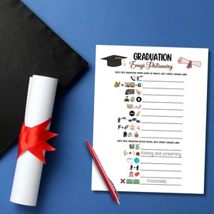 Graduation Emoji Pictionary Game Printable, Graduation Party Activity ...