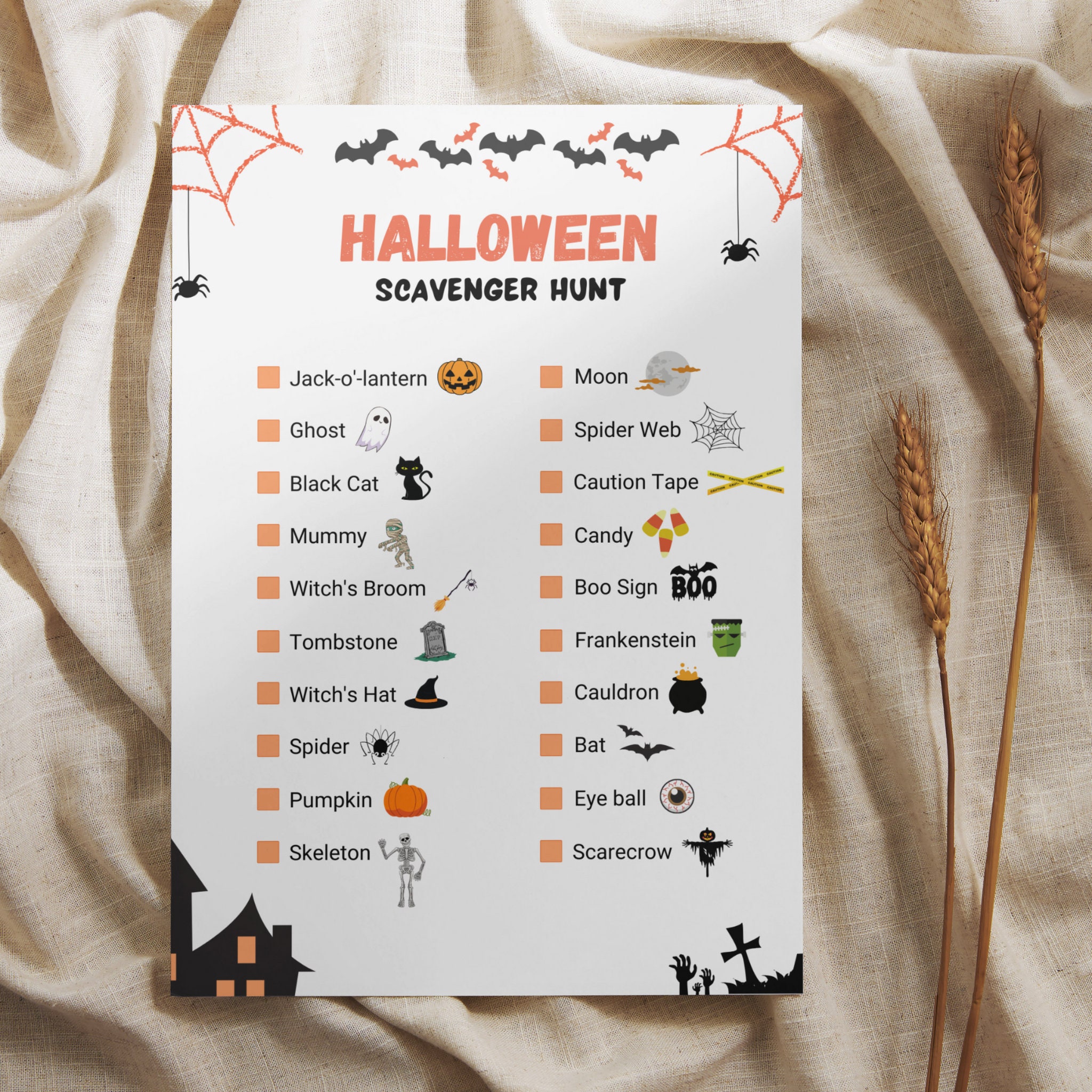 Halloween Games Bundle Kids Printable, Halloween Party Games, Scavenger ...