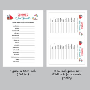 Summer Camp Games Bundle Printable, Summertime Beach Party Games Adult ...