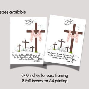 Christian Easter Handprint Craft Printable, Religious Jesus Cross DIY ...