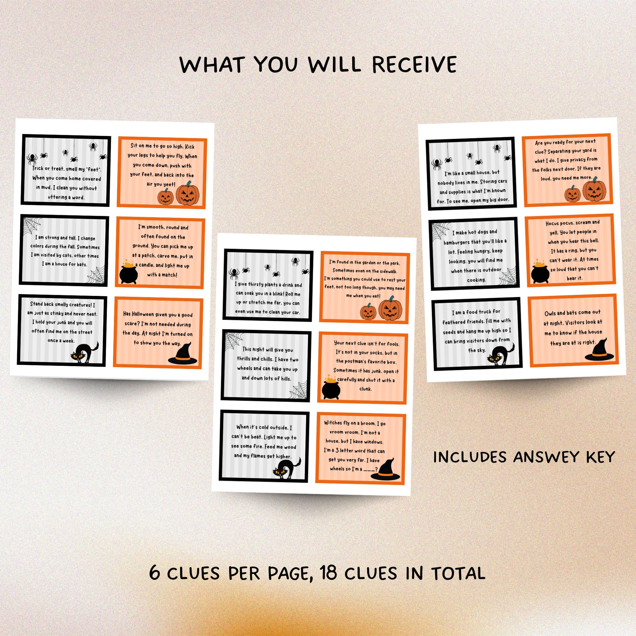 Outdoor Halloween Scavenger Hunt for Kids, Halloween Treasure Hunt ...