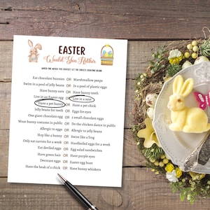 Easter Would You Rather Game Printable, This or That Easter Party Game ...