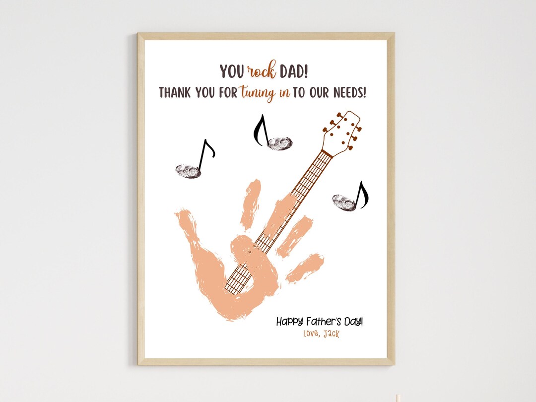 Father's Day Handprint Craft for Kids Printable, DIY Dad Card Art ...