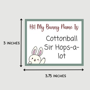 Whats Your Bunny Name Printable, Easter Bunny Name Game, Easter Party ...