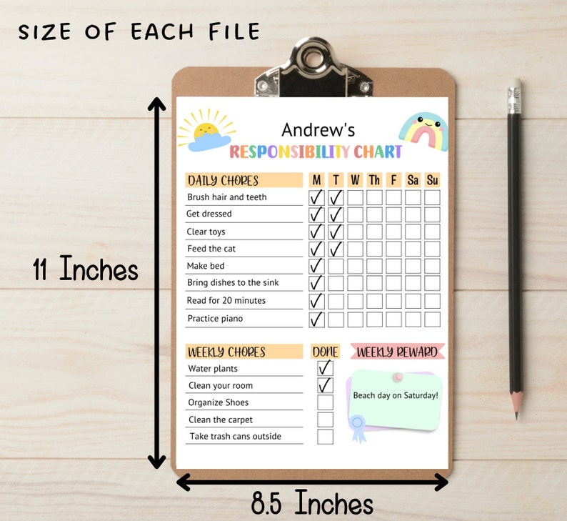 Editable Summer Planner Bundle Printable Summer Chore Chart - Etsy