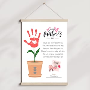 Mothers Day Handprint Craft Bundle for Kids Printable Card Art Activity ...