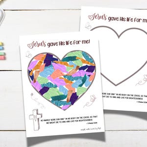 Easter Paper Craft Printable, DIY Keepsake Christian Art for Kids ...