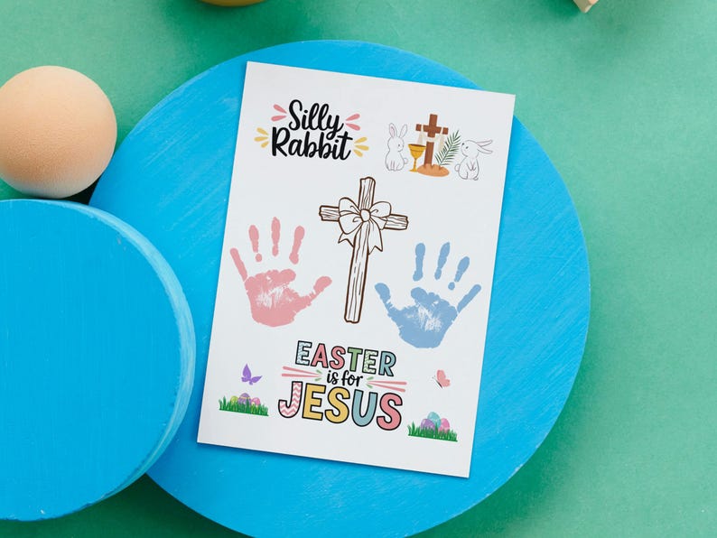 Easter Handprint Craft Printable, Christian DIY Religious Keepsake Art ...