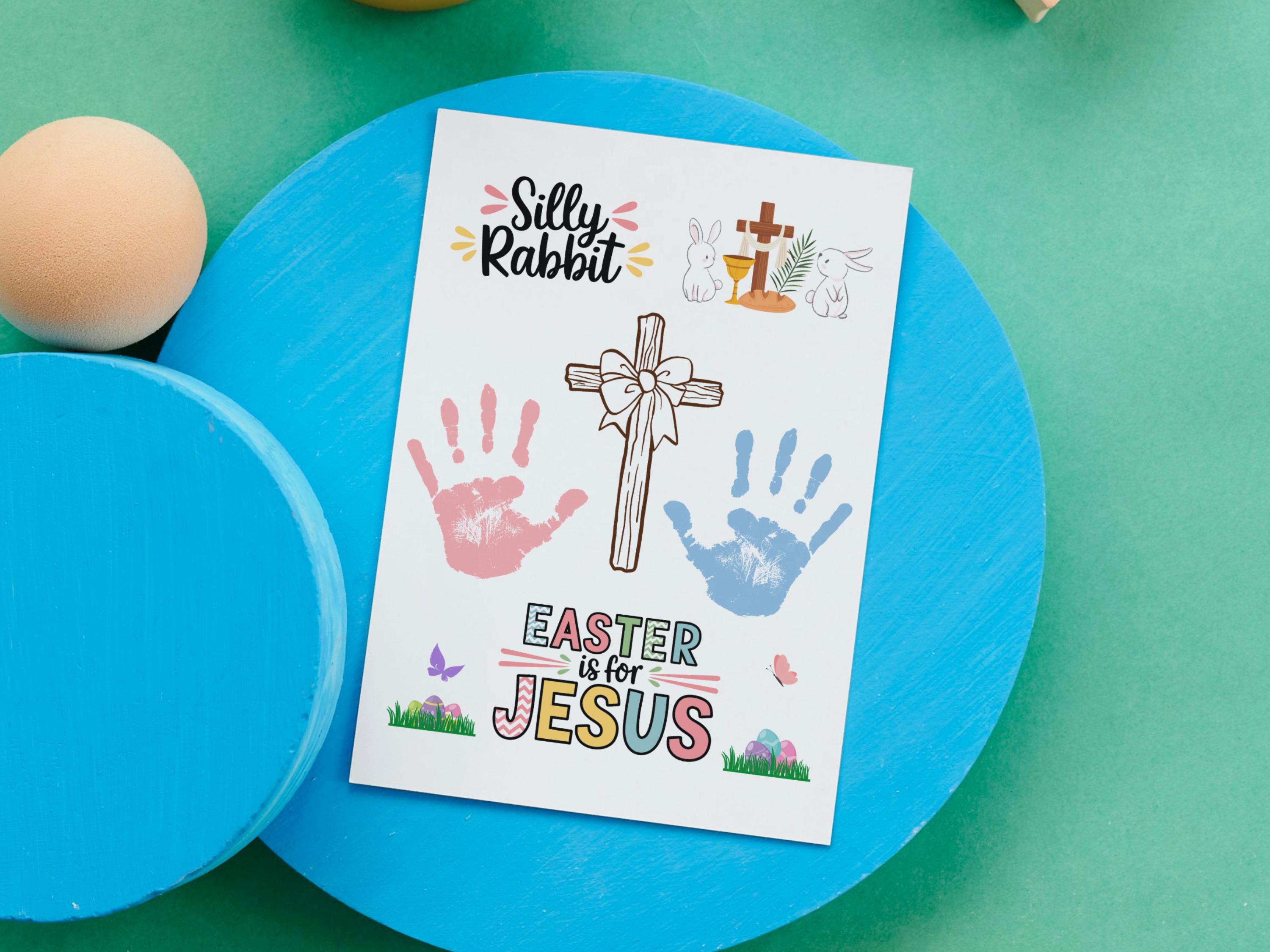 Easter Handprint Craft Printable, Christian DIY Religious Keepsake Art ...