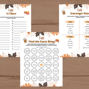 Fall Games Bundle Printable Fun Autumn Games Fall Time - Etsy