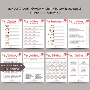 Valentine's Day Romantic Movie Emoji Pictionary Game Printable Activity ...