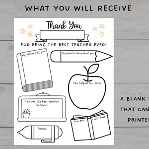 Teacher Appreciation Week Printable Thank You Teacher Gift - Etsy