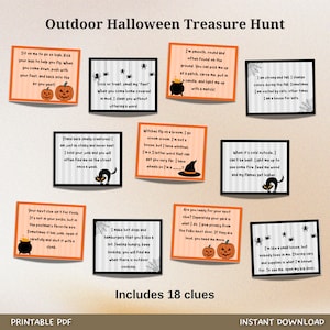 Outdoor Halloween Scavenger Hunt for Kids, Halloween Treasure Hunt ...
