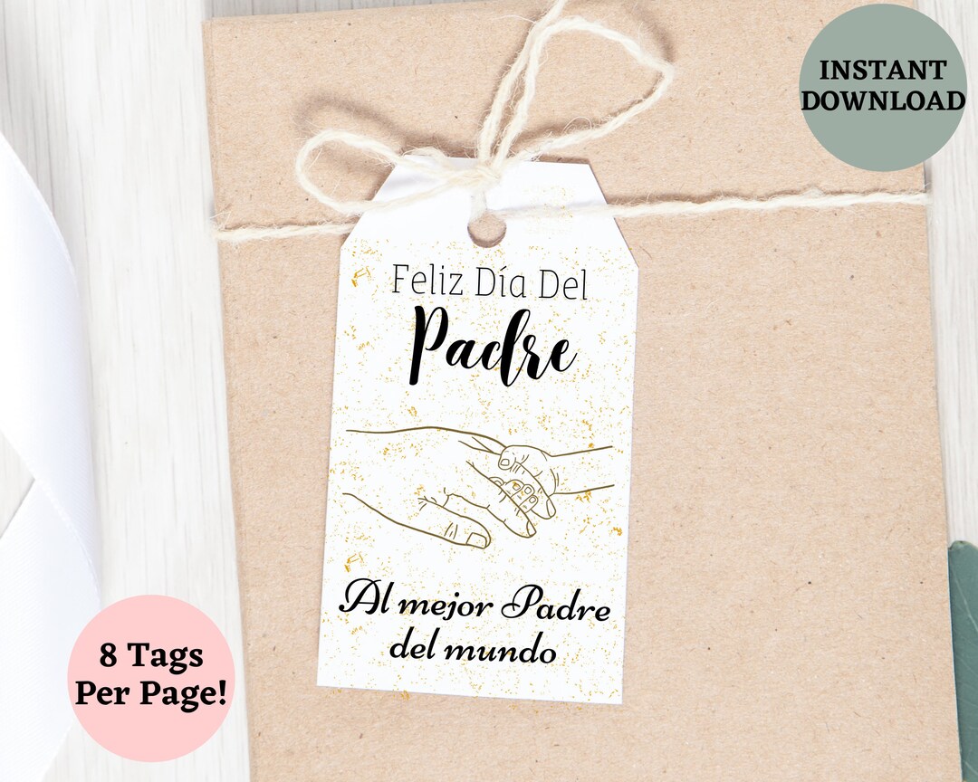 Spanish Happy Fathers Day Gift Favor Tag Feliz Día Del Padre - Etsy
