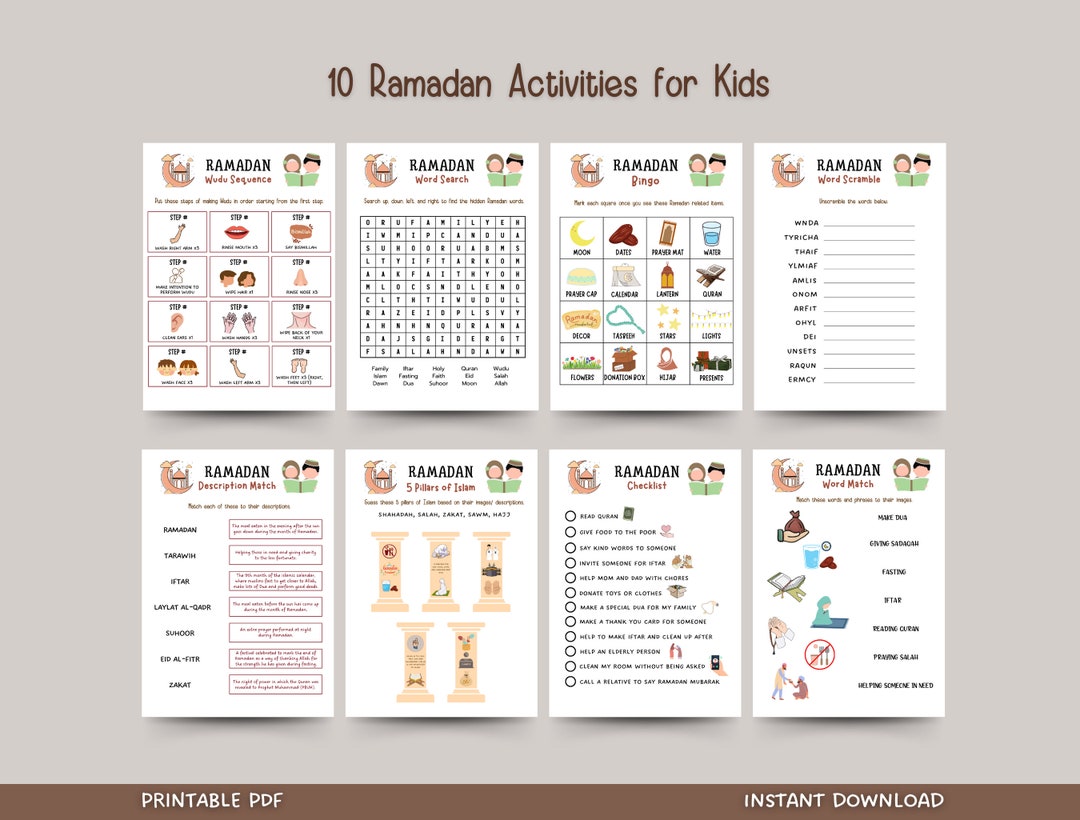 Ramadan Activity for Kids Printable, Eid Activities, Kids Ramadan ...