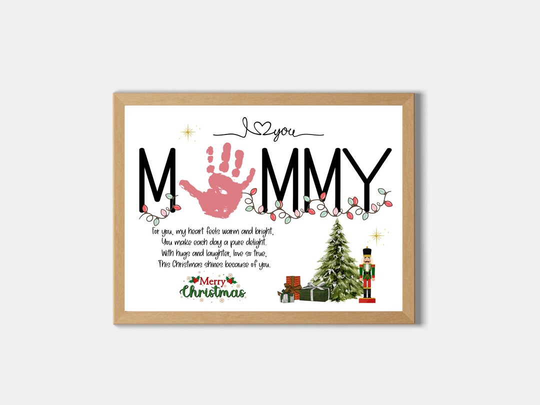 Christmas Handprint Poem Printable DIY Art Craft for Kids, Mommy ...