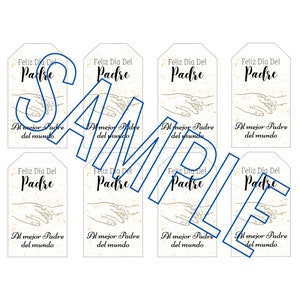 Spanish Happy Fathers Day Gift Favor Tag, Feliz Día Del Padre Tags ...