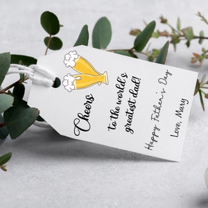 Happy Father's Day Custom Gift Tags Printable, Worlds Greatest Dad ...