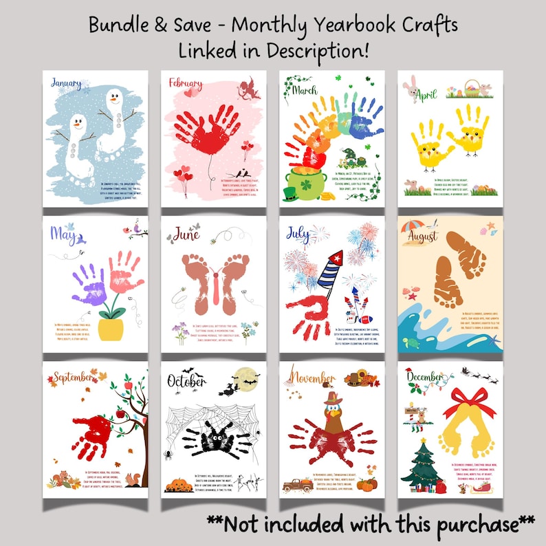 September Handprint Crafts Printable, DIY Art Kids Preschool Activity ...