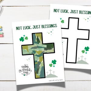St Patricks Day Christian Bible Craft Printable, DIY March Art Keepsake ...
