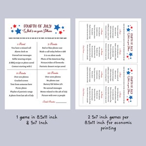 4th of July Games Printable, Independence Day Patriotic American Trivia ...