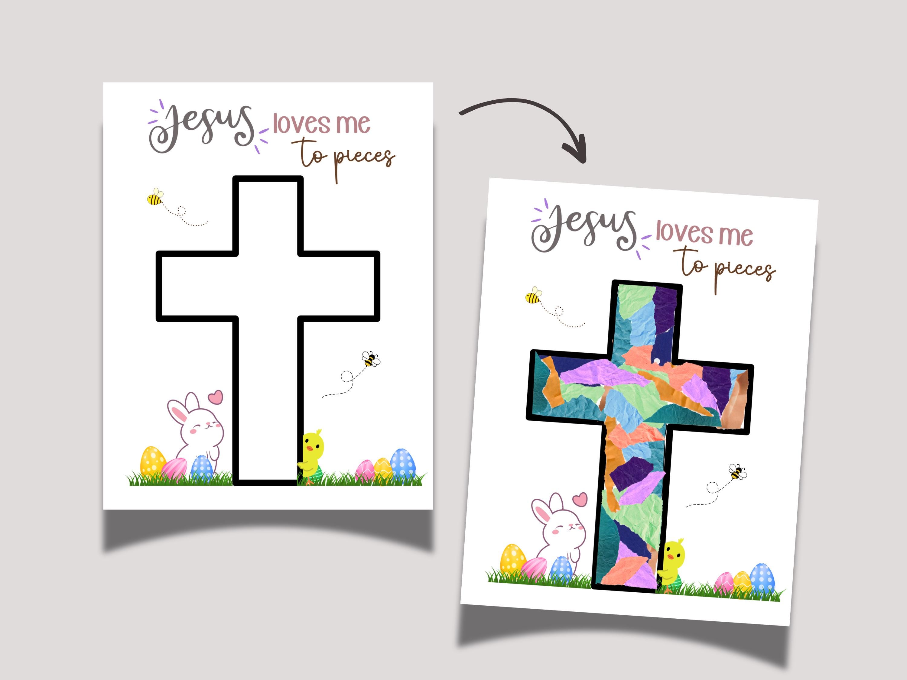 Religious Christian Craft for Kids Printable, Easter Cross Simple DIY ...