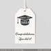 Graduation Gift Tags Printable, 2023 Grad Tags, Congrats Grad, Senior ...