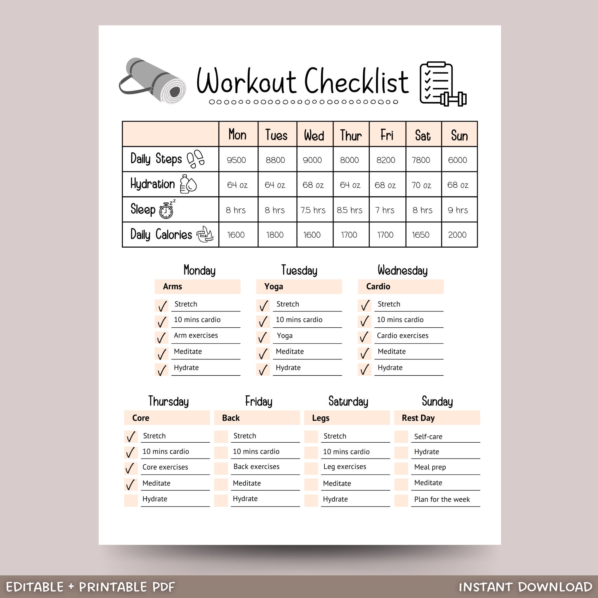 Printable Workout Routines