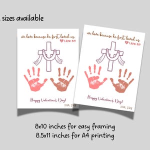 Handprint Bible Verse Craft Printable, Valentine’s Day Christian Art ...