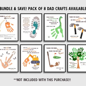 Fathers Day Handprint Craft for Kids Printable, DIY Dad Card Art ...