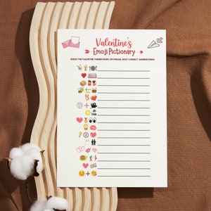 Valentine's Day Emoji Pictionary Game Bundle Printable, Fun Romantic ...
