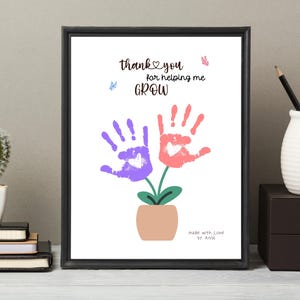 Teacher Appreciation Handprint Craft Kids Printable, DIY End of Year ...