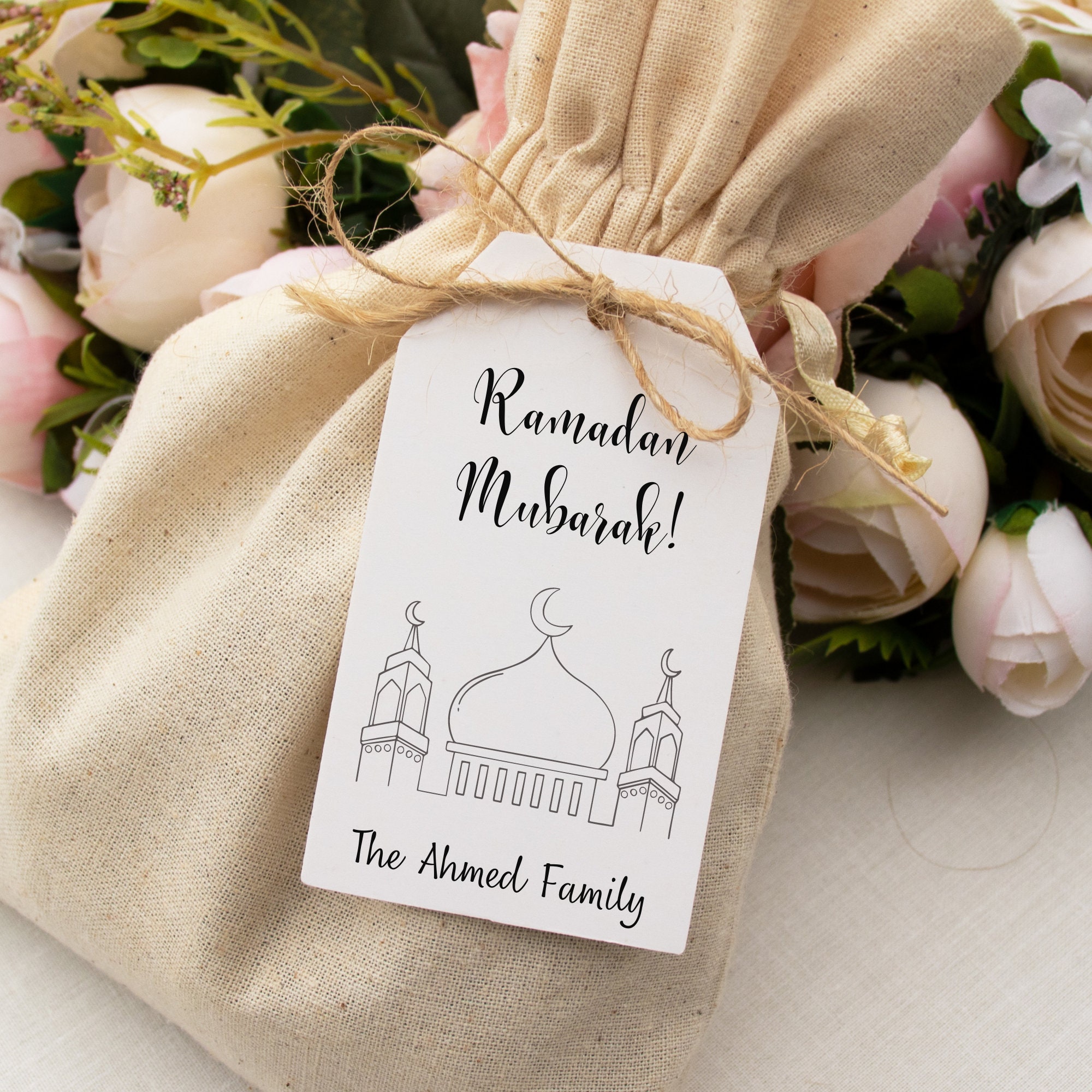 Editable Ramadan Mubarak Gift Tags Printable, Personalized Ramadan ...