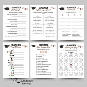 Graduation Party Games Bundle Printable, High School Senior Grad Party ...
