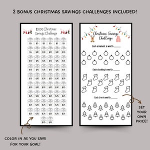 Savings Challenge Bundle Printable, Minimalist Cash Envelope Mini ...