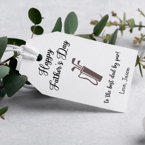 Happy Father's Day Golf Gift Tags Printable, Golf Gift Ideas, Best Dad ...