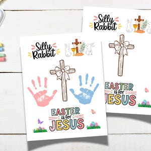 Easter Handprint Craft Printable, Christian DIY Religious Keepsake Art ...