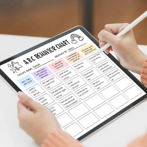 Behavior Consequence Chart Editable, Kids ABC Behavior Chart Printable ...