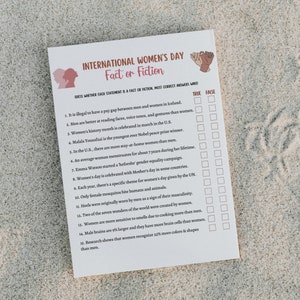 International Womens Day Games Printable, Womens History Month Party ...