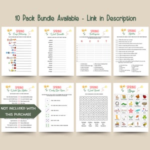 Spring Word Search Game Printable, Spring Activity Adults and Kids ...