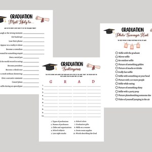 Graduation Party Games Printable High School Senior Grad - Etsy