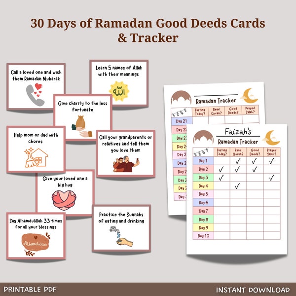 Ramadan Deeds Tracker - Etsy UK